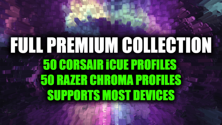 FREE Corsair iCUE profiles and Razer Chroma profiles